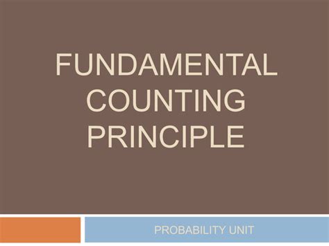 Fundamental Counting Principle Powerpoint PPTX