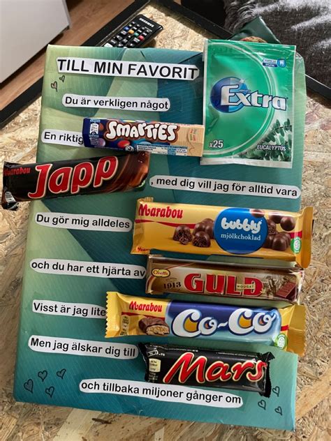 Kärleksförklaring I Godisform Julklappar Tips Pojkvän Pojkvän Present Julklapp Till Pojkvän