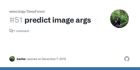 Predict Image Args Issue Weecology DeepForest GitHub
