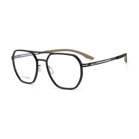 Glasses Frame Men Woman Double Beam Ultralight Screwless Eyeglasses