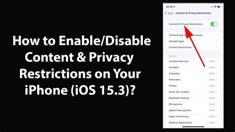 How To Enabledisable Content And Privacy Restrictions On Your Iphone