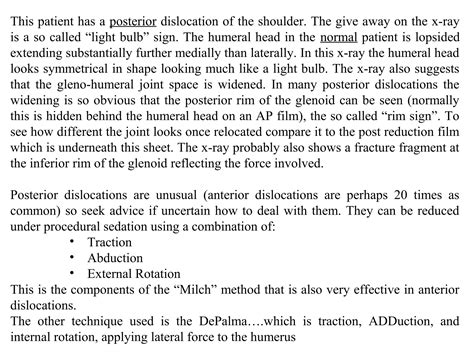 Posterior Shoulder Dislocation 2019 Ppt