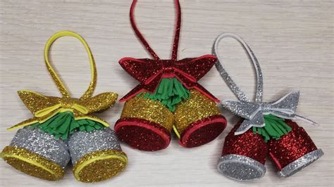 🎄🎊 Новогодние колокольчик из фоамирана с 🎀🎄 Рождественские звезды Осенние поделки своими