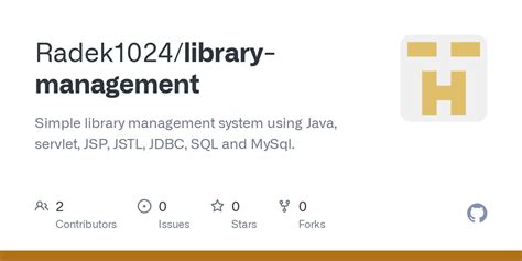 GitHub Radek1024 Library Management Simple Library Management System
