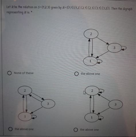 solved let r be the relation on s {1 2 3 given by