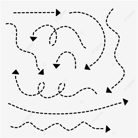 Dash Line Arrow PNG Image Dash Line Arrow Arrow Dash Line Arrow Set PNG Image For Free Download