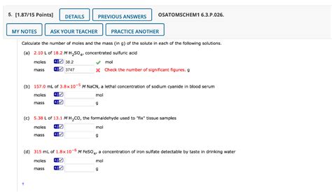Solved Calculate The Molecular Or Formula Mass In Amu Of Chegg Com