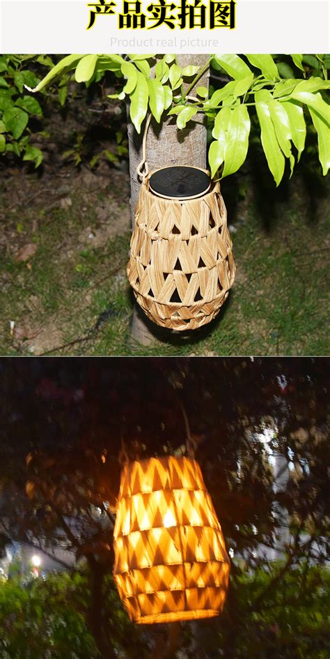 景观灯藤条手工编织led灯笼中式藤艺藤编太阳能户外防水灯庭院灯 阿里巴巴