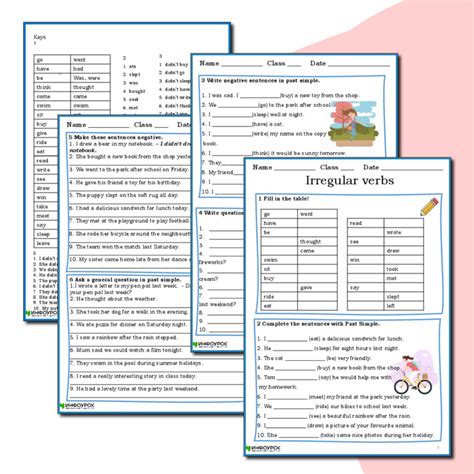 Рабочий лист по английскому языку Irregular Verbs 2 Spotlight 4 Module 7