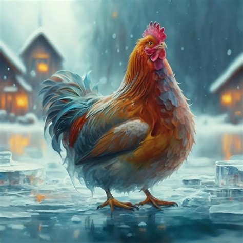 Cute Cock Cartoon Animal Premium Ai Generated Image