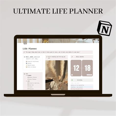 2025 Notion Life Planner Template All In One Notion Dashboard That Girl Aesthetic Notion