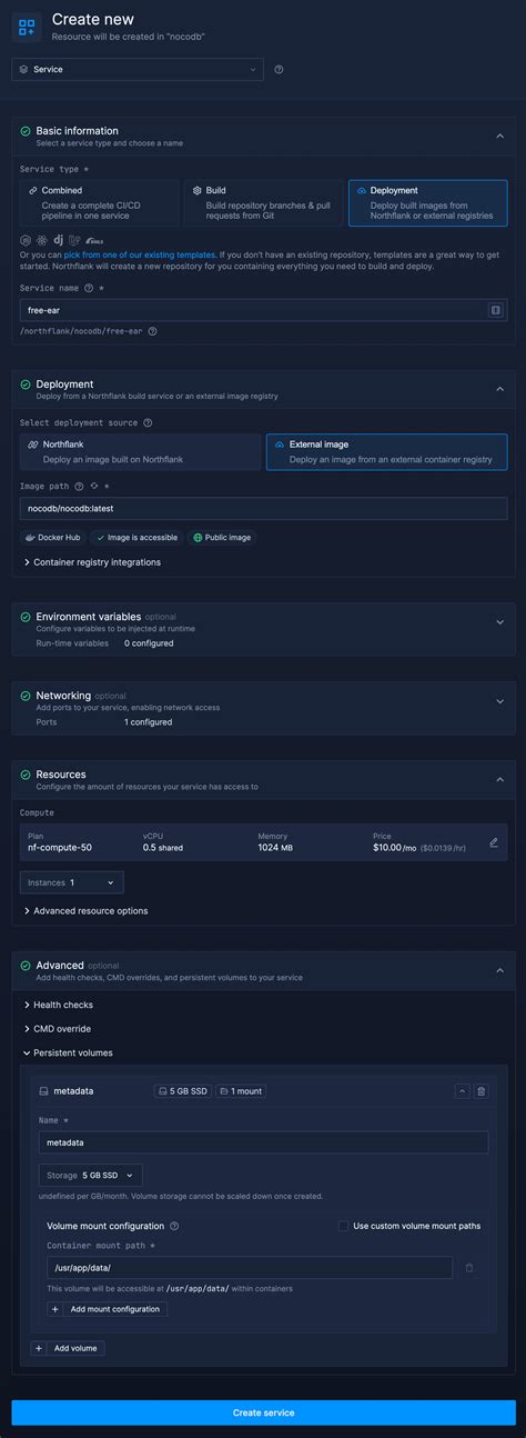 deploy nocodb on northflank — northflank