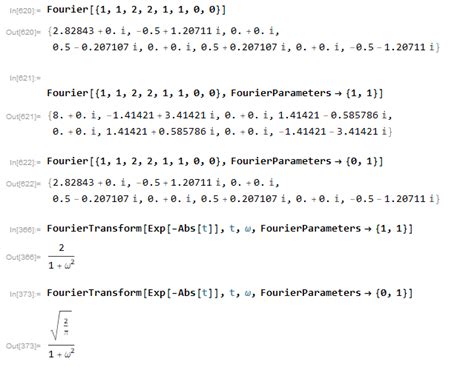 Discrepancy Between Matlab And Mathematica Fourier Parameters
