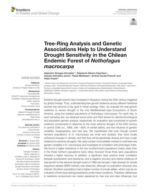 Pdf Tree Ring Analysis And Genetic Associations Help To Understand