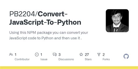 Github Pb Convert Javascript To Python Using This Npm Package You Can Convert Your