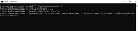 comment utiliser la commande findstr pour rechercher des textes dans les fichiers