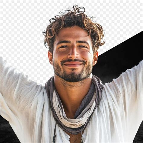 Happy Man With Curly Hair Premium Ai Generated Psd