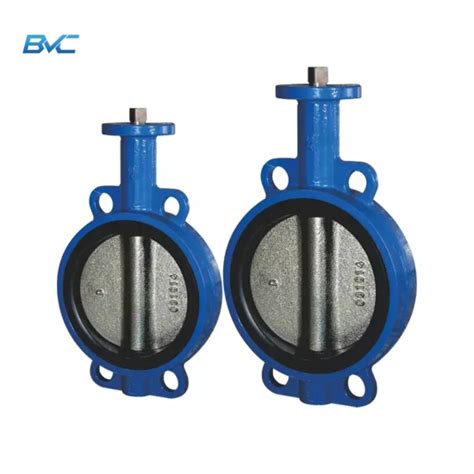 Dn100 Dn80 Wafer 4 Inch Cast Iron Double Butterfly Valve Pn16 Epdm