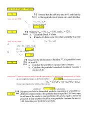 Chapter 7 SS Blank For 7 21 Xlsx How To Do Chapter 7 Problems 7 2 Easy Use The CAPM Rs RRF