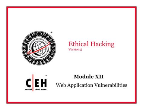 Ceh V5 Module 12 Web Application Vulnerabilities Pdf