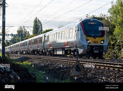 British Rail Class 720 Aventra Train Of Greater Anglia Passing Hawkwell