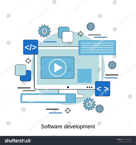 Software Development Application Testing Interface Construction Stock