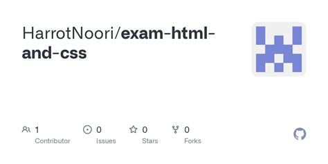GitHub HarrotNoori Exam Html And Css