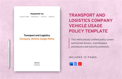 editable company policy templates in word to download