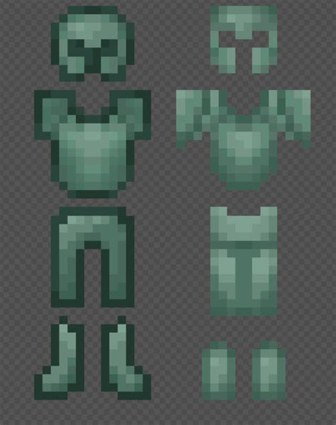Enderite Armor Designs Left Being Sprites And Right Being Appearance