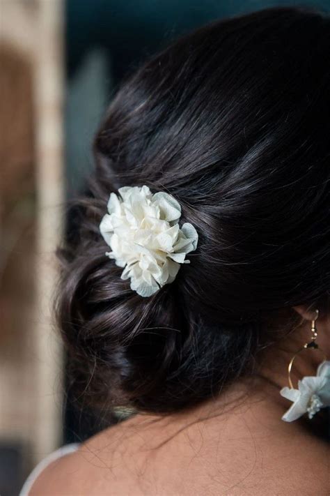 Mini Braut Haarkamm Haarschmuck Mit Echten Blüten Maria