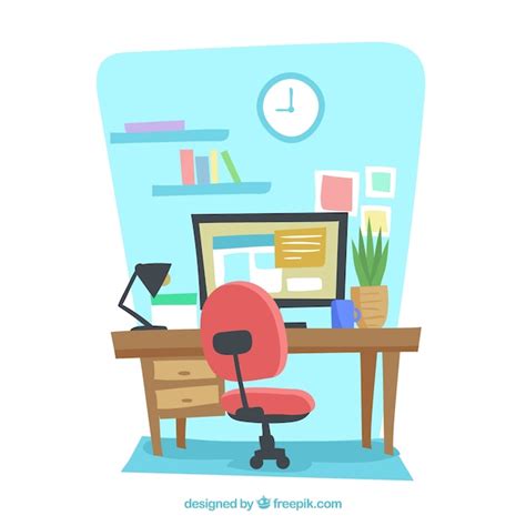 Free Vector Creative Workspace Background