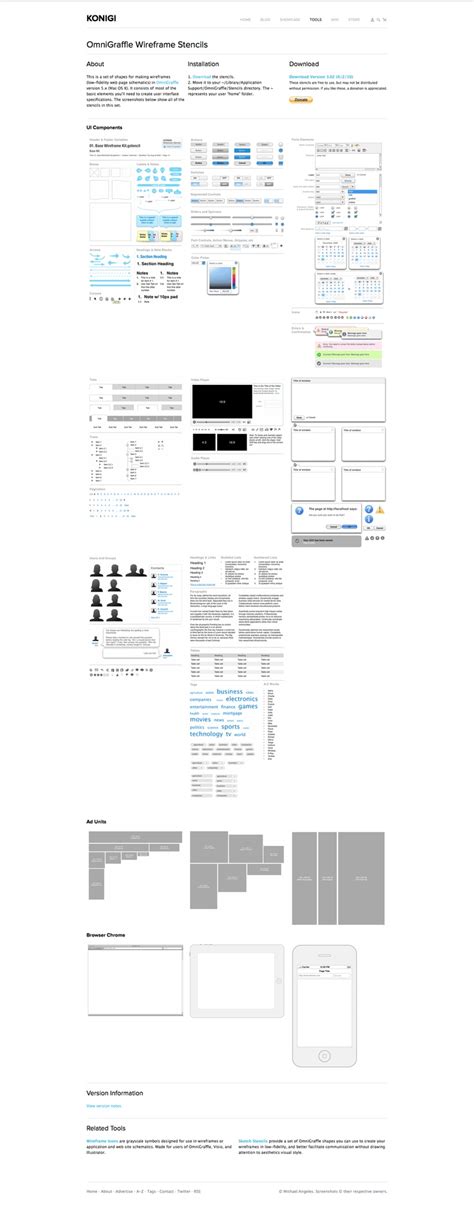 Omnigraffle Wireframe Stencils Wireframe Wireframe Mockup Ux Wireframe