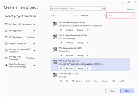 Using ComponentOne Templates Getting Started With WPF ComponentOne Studio Edition
