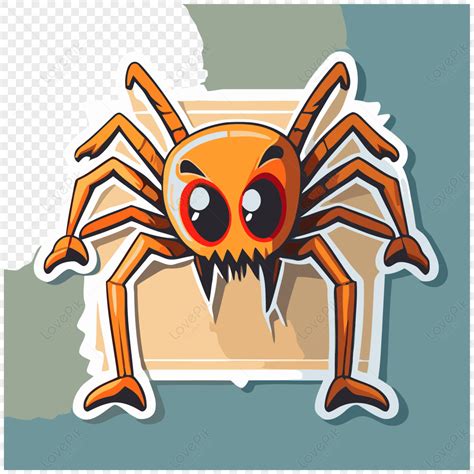 Cute Cartoon Spider On A Sticker Clipart Vector Cute Stickers Cartoon