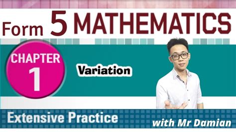 Form 5 Math Kssm Textbook Chapter 1 Variation Extensive Practice Youtube