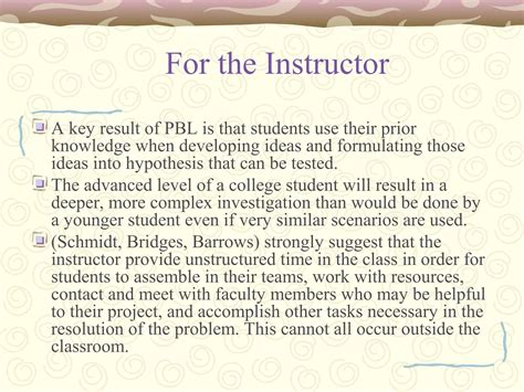 Problem Based Learning Pbl An Introduction Ppt Educational Assessment Education