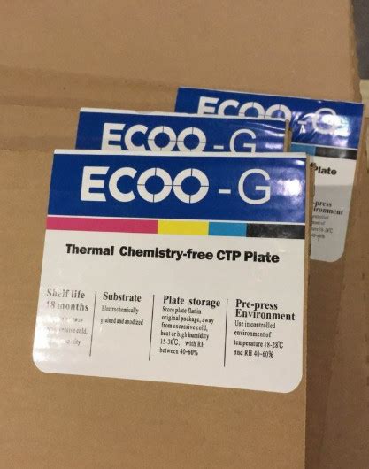 ECOO G Processless Thermal Plates The Eco Friendly Solution For On Press Printing