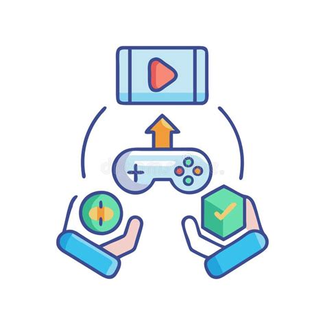 interactive game based learning icon stock vector illustration of