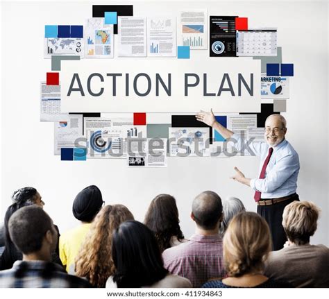 Стоковая фотография 411934843 Action Plan Process Strategy Vision Concept Shutterstock