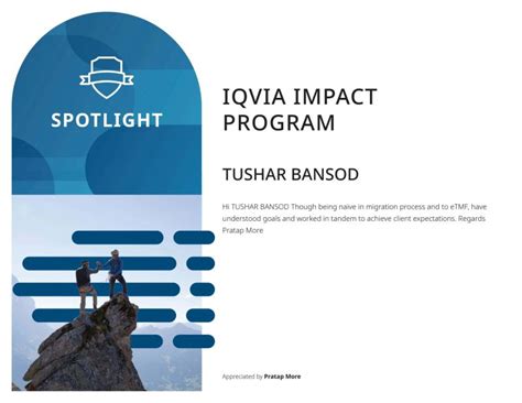 Tushar Bansod On Linkedin Iqvia Iqvia Iqviaimpactprogram