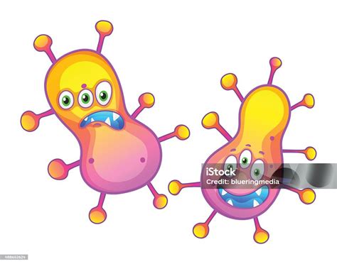 Bacteria With Facial Expressions Stock Illustration Download Image