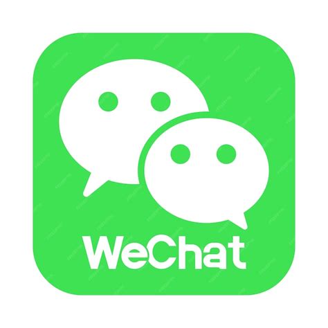 Wechat Logo Icon Premium Vector
