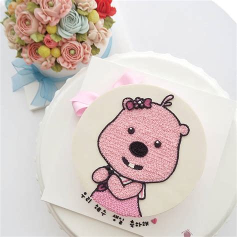 1호 루피 백설기 ⠀⠀⠀ 마음씨 예쁜 루피 온당 서대문 은평 마포 앙금플라워떡케이크