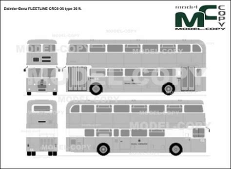 Daimler Benz FLEETLINE CRC6 36 Type 36 Ft 2D Drawing Blueprints Model COPY Daimler Benz