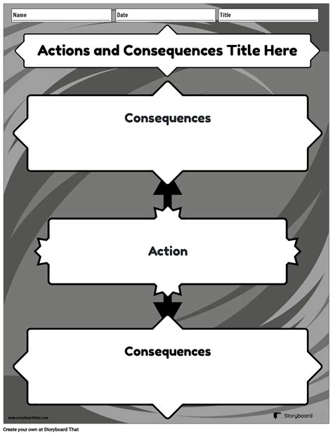 Storyboard That Free Actions And Consequences Worksheets