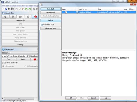 latex formatting academic references into bibtex software