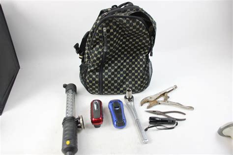 Black Backpack Misc Tools And More Property Room