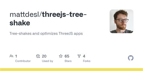 Github Mattdeslthreejs Tree Shake Tree Shakes And Optimizes Threejs