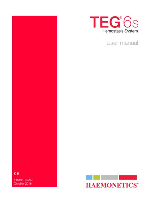 Haemonetics Haemoscope Teg Hemostasis Analyzer Systems 9 Related