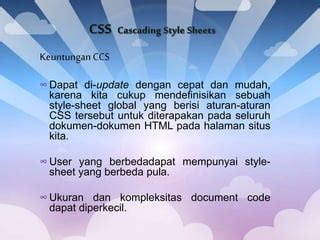 Pemograman Berbasis Web Cascading Style Sheets PPT